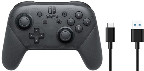 Nintendo Switch Black Pro Controller w/USB-C Cable, B - CeX (UK): - Buy, Sell, Donate